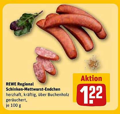 Rewe Regional Schinken-Mettwurst-Endchen Angebot bei REWE