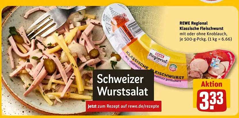 Schweizer Wurstsalat Angebot bei REWE Kaufpark