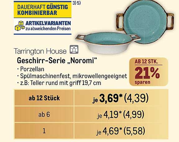 Tarrington House Geschirr-Serie „Noromi“ Angebot bei METRO ...