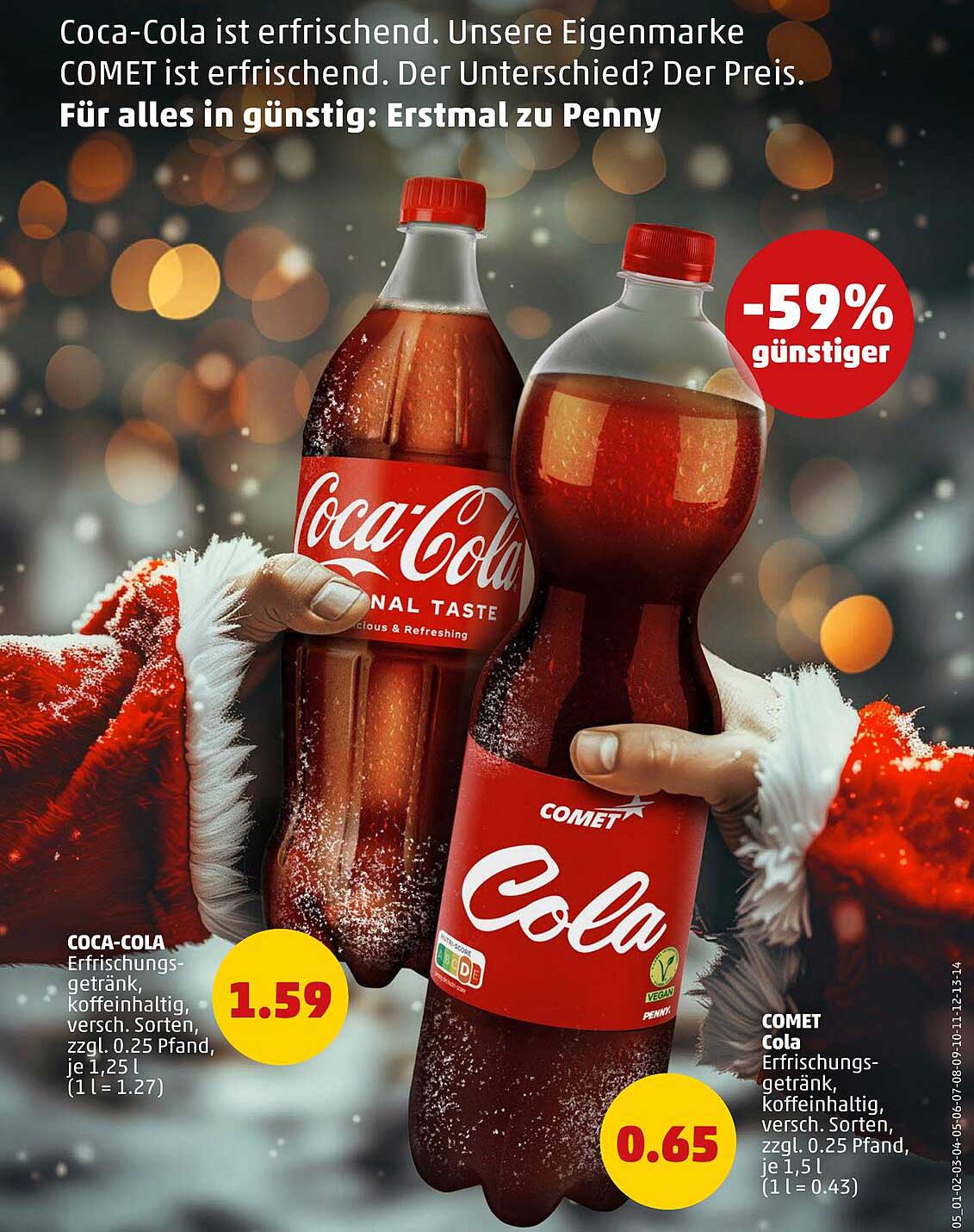 Coca-Cola Und Comet Cola - Erfrischungsgetränke Zum Sparpreis Angebot bei Penny - ProspektGuru.de