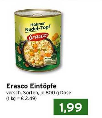 Erasco Eintöpfe - Verschiedene Sorten, Je 800 G Dose Angebot bei CAP ...