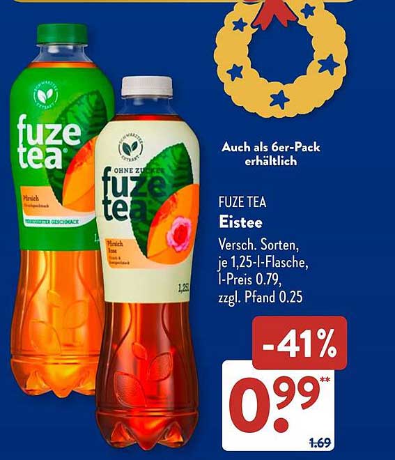 Fuze Tea – Verschiedene Sorten, 1,25-L-Flasche (Zzgl. Pfand) Angebot ...