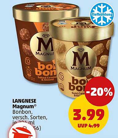 Langnese Magnum* Bonbon, Verschiedene Sorten, Je 240 Ml Angebot bei ...