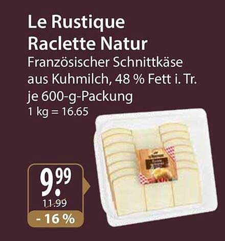 Le Rustique Raclette Angebot bei Edeka - ProspektGuru.de