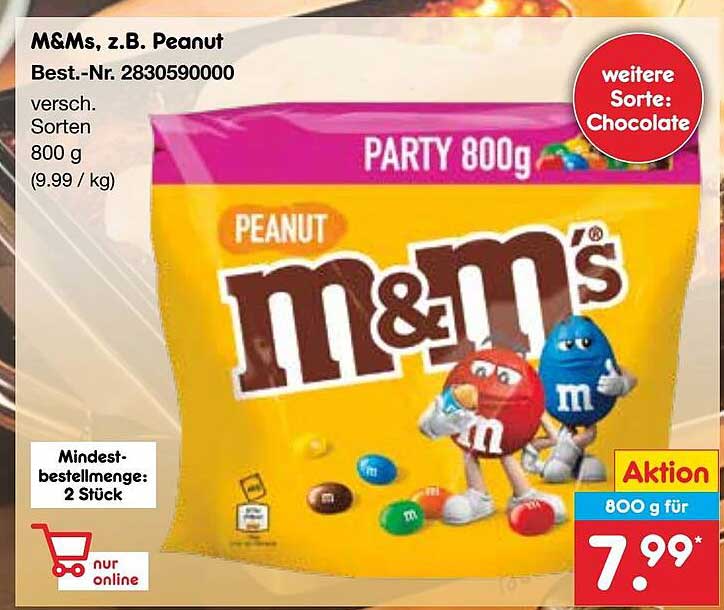 M&M's, Z.b. Peanut 800 G Angebot bei Netto Marken-Discount ...