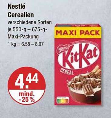 Nestlé Cerealien - Verschiedene Sorten Angebot bei Lidl - ProspektGuru.de