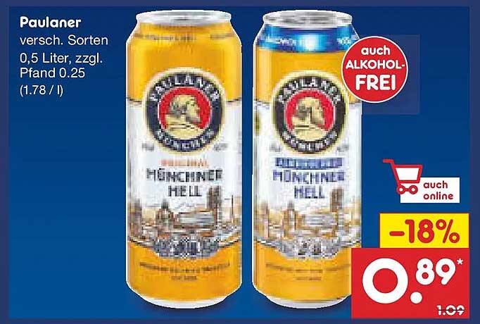 Stilvolle Paulaner Angebot Netto Ebenbild