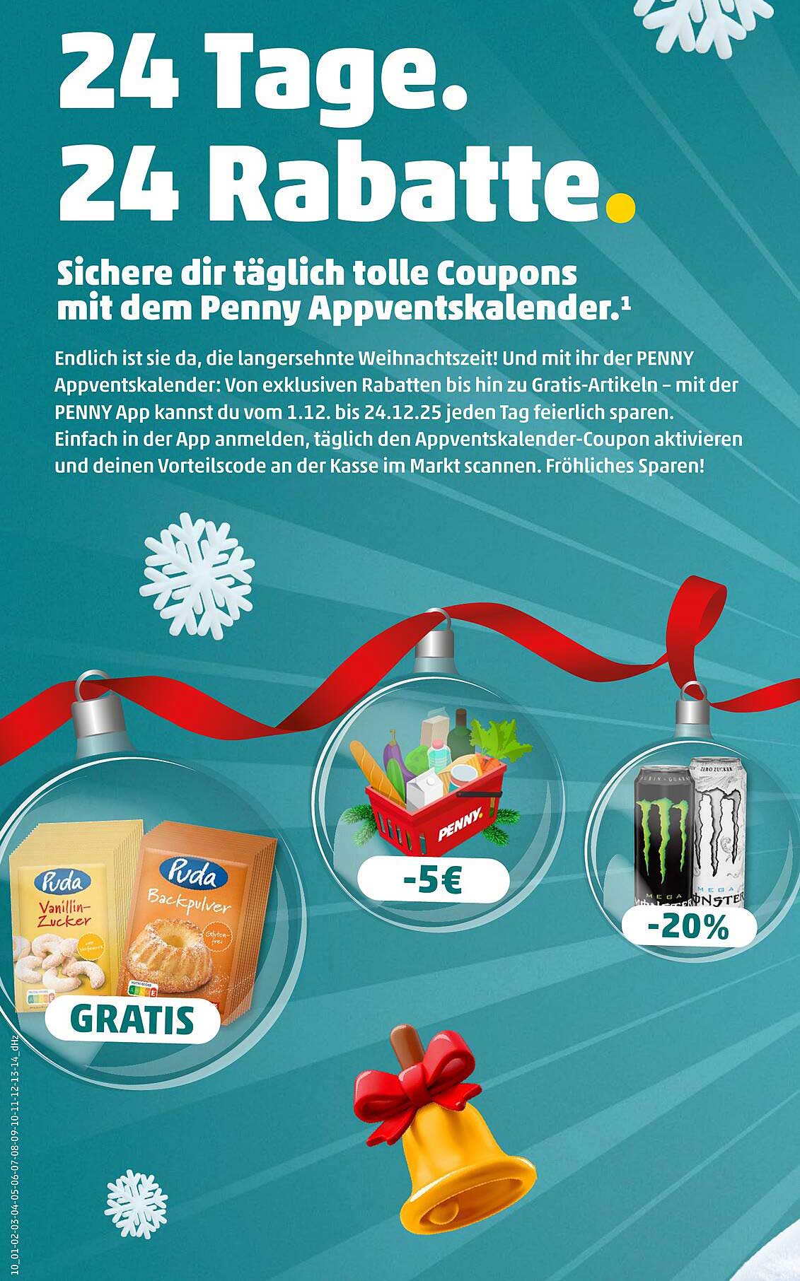 Penny Adventskalender: 24 Tage, 24 Rabatte Angebot bei Penny ...