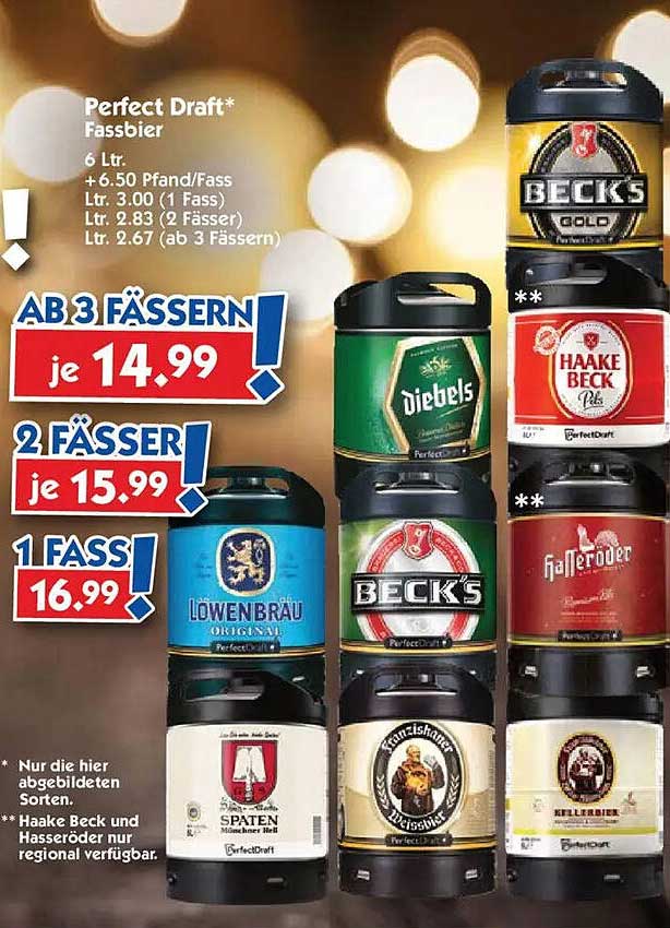 Perfect Draft* Fassbier - 6 Ltr. Angebot bei Hol'ab Getränkemarkt ...