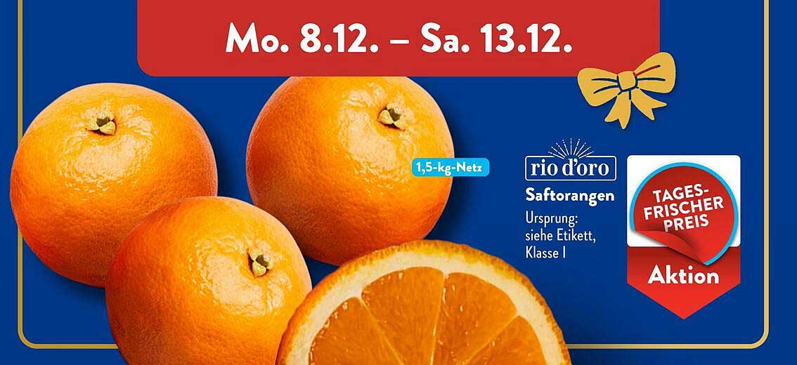 Rio D'oro Saftorangen 1,5 Kg-Netz Angebot bei Aldi Süd - ProspektGuru.de