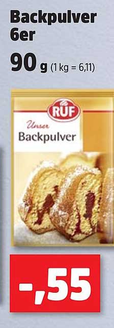 Ruf Backpulver 6Er - 90 G Angebot bei Thomas Philipps - ProspektGuru.de