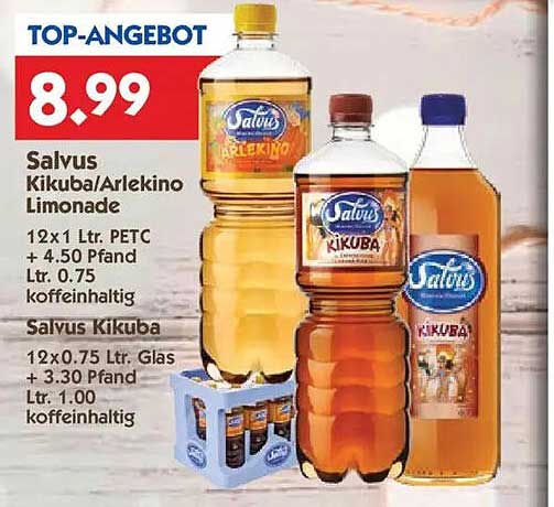 Salvus Kikuba/Arlekino Limonade 12 X 1 Ltr. Und 12 X 0,75 Ltr. Angebot ...