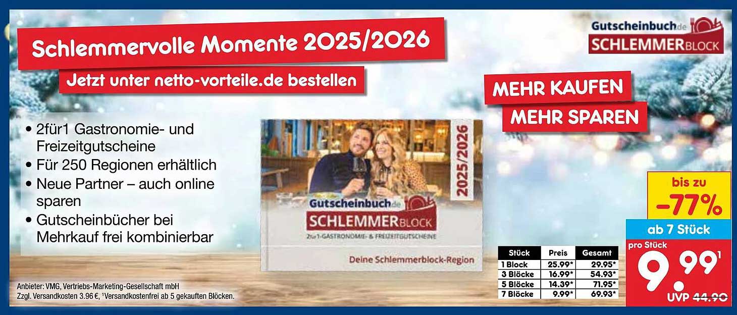 Gutscheinbuch Schlemmerblock 2025/2026 – Gastronomie- Und ...
