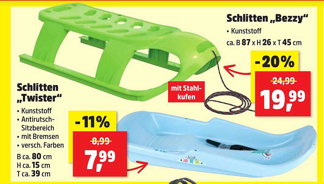 Schlitten "Twister" Angebot bei Thomas Philipps - ProspektGuru.de
