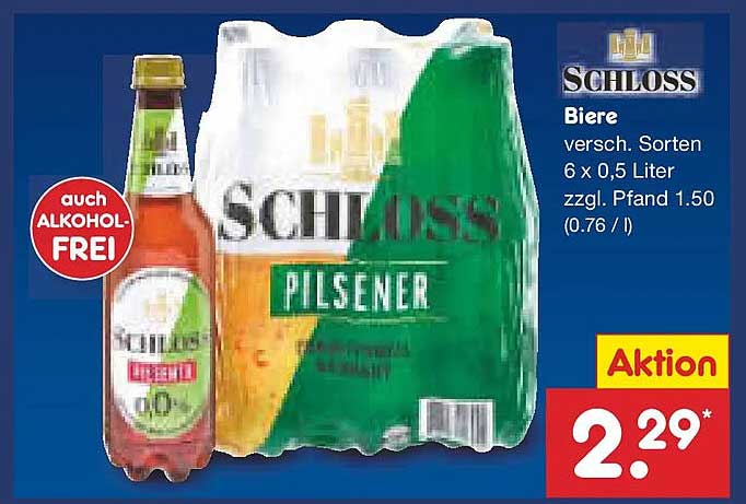Schloss Bier In Verschiedenen Sorten (6 X 0,5 Liter) Angebot bei Netto ...