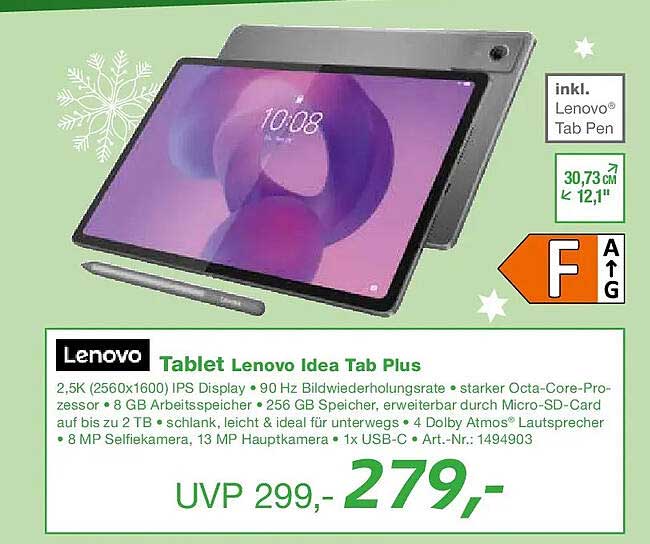 Tablet Lenovo Idea Tab Plus Angebot bei EP - ProspektGuru.de