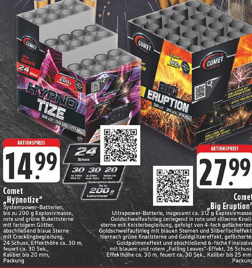 Comet „Hypnotize“ Comet „Big Eruption“ Angebot bei Edeka - ProspektGuru.de