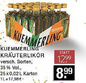 Kuemmerling Kräuterlikör Angebot bei E-Center