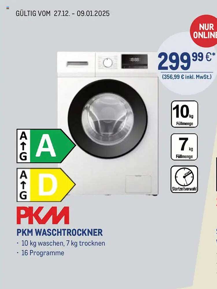 Pkm Waschtrockner Angebot bei METRO - ProspektGuru.de