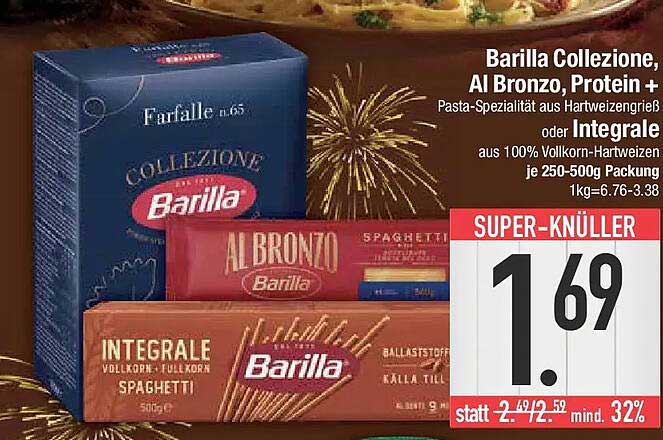 Barilla Collezione, Al Bronzo, Protein + Integrale Pasta-Spezialität ...