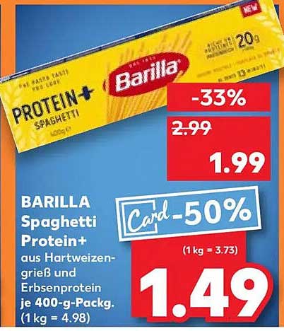 Barilla Spaghetti Protein+ 400-G-Packung Angebot bei Kaufland ...