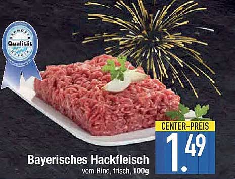 Bayerisches Hackfleisch Vom Rind, Frisch, 100G Angebot bei E-Center ...