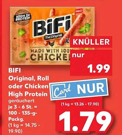 Bifi Original, Roll Oder Chicken High Protein Angebot bei Kaufland ...