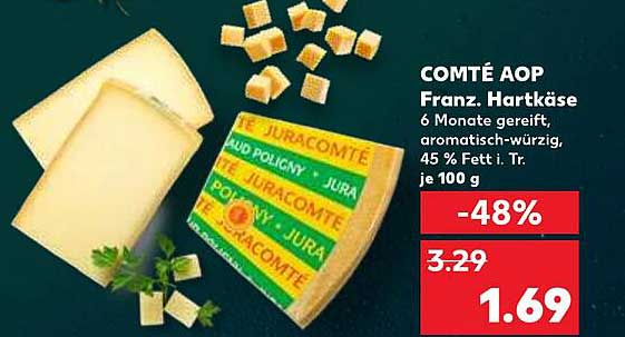 Comté Aop Franz. Hartkäse – 6 Monate Gereift Angebot bei Kaufland ...