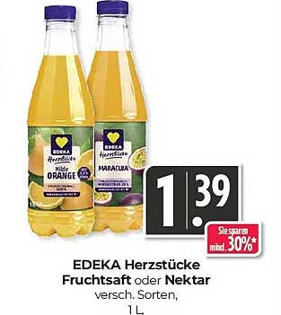 Edeka Herzstücke Fruchtsaft Oder Nektar, Verschiedene Sorten, 1 L ...