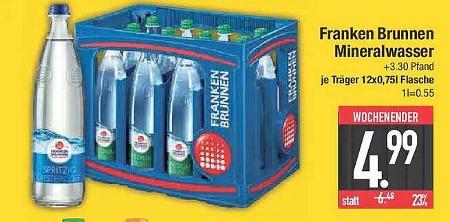 Franken Brunnen Mineralwasser Angebot bei E-Center - ProspektGuru.de