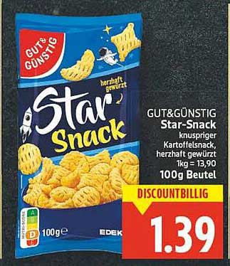 Gut&Günstig Snack-Mix Knabbergebäck 300G Angebot bei E-Center ...