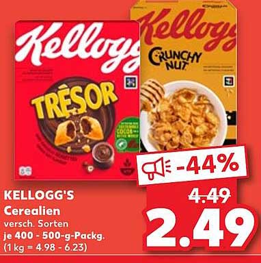 Kellogg's Cerealien - Verschiedenste Sorten Angebot bei Kaufland ...