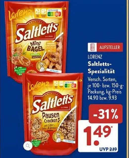 Lorenz Saltletts-Spezialität Angebot bei Aldi Süd - ProspektGuru.de