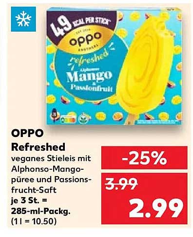 Oppo Refreshed Veganes Stieleis Mit Alphonso-Mango-Püree Und ...