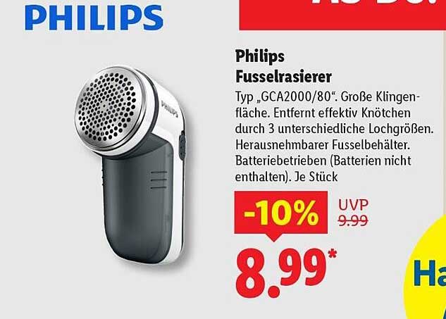Philips Fusselrasierer Angebot bei Lidl - ProspektGuru.de