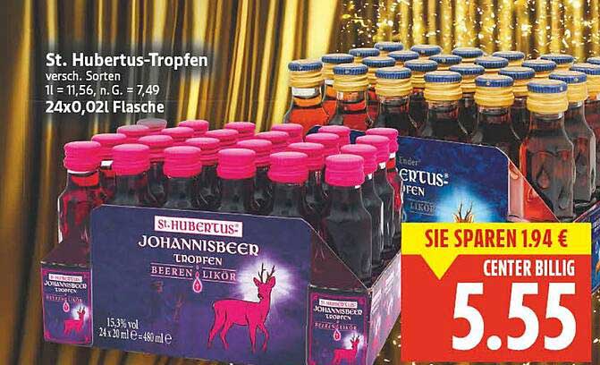 St. Hubertus-Tropfen - Verschiede Sorten Angebot bei E-Center ...