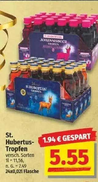 St. Hubertus-Tropfen - Verschiedene Sorten Angebot bei NP Discount ...