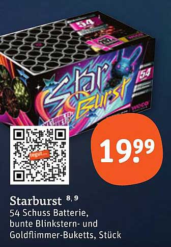 Starburst Batterie Mit 54 Schuss Angebot bei tegut - ProspektGuru.de