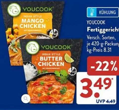 Youcook Fertiggericht In Verschiedenen Sorten Angebot bei Aldi Süd ...