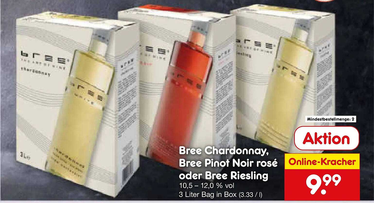 Bree Chardonnay, Bree Pinot Noir Rosé Oder Bree Riesling Angebot bei ...