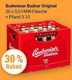 Budweiser Budvar Original 20 X 0,5 L-Mw-Flasche + Pfand 3.10 Angebot ...