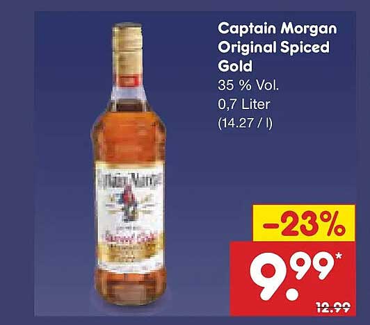 Captain Morgan Original Spiced Gold Angebot bei Netto Marken-Discount ...