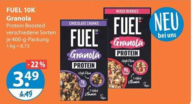Fuel 10K Granola Protein Boosted Verschiedene Sorten Je 400-G-Packung ...