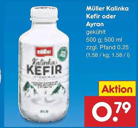 Müller Kalinka-Kefir/Ayran Angebot bei Aldi Nord - ProspektGuru.de