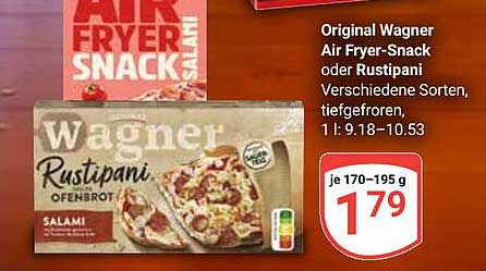 Original Wagner Air Fryer-Snack Oder Rustipani Verschiedene Sorten ...