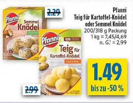 Pfanni Teig Für Kartoffel-Knödel Oder Semmel Knödel 200/318 G Packung ...