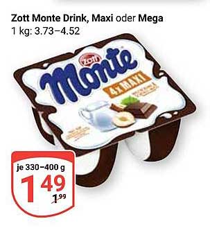Zott Monte Drink, Maxi Oder Mega Angebot bei Globus - ProspektGuru.de