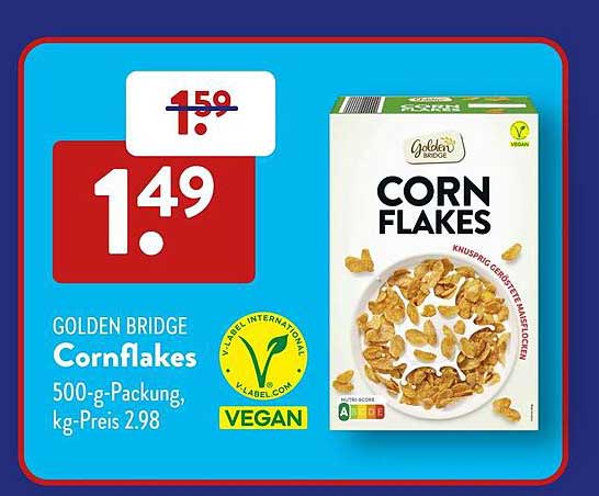 Golden Bridge Cornflakes 500-G-Packung Angebot bei Aldi Süd