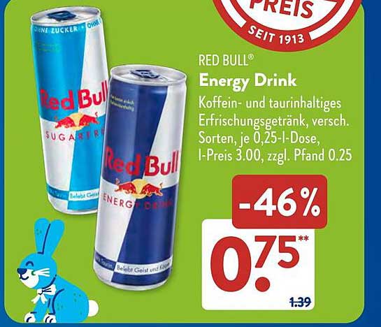 Red Bull® Energy Drink - 0,25 L Dose, Verschiedene Sorten Angebot bei ...