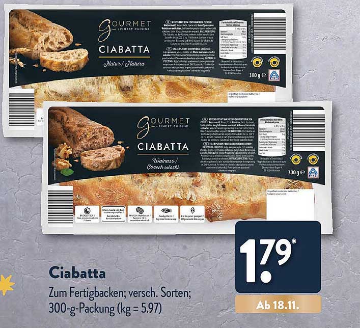 Ciabatta Angebot bei Aldi Nord